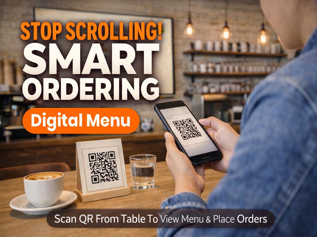Café QR Menu Template Menue | Digital Smart Coffee Shop Menu | Scan to ...