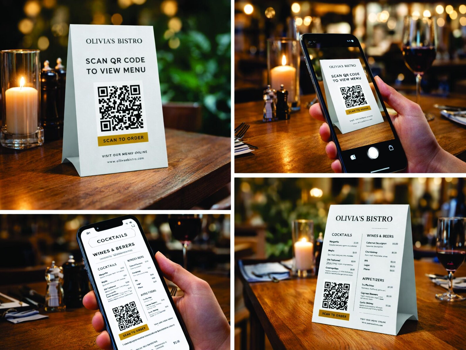 QR Code Table Tent Menu Template | Editable Restaurant QR Menu | Smart ...