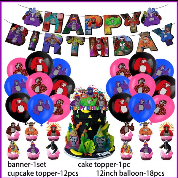 Gorilla Tag Cake Decorations - Etsy