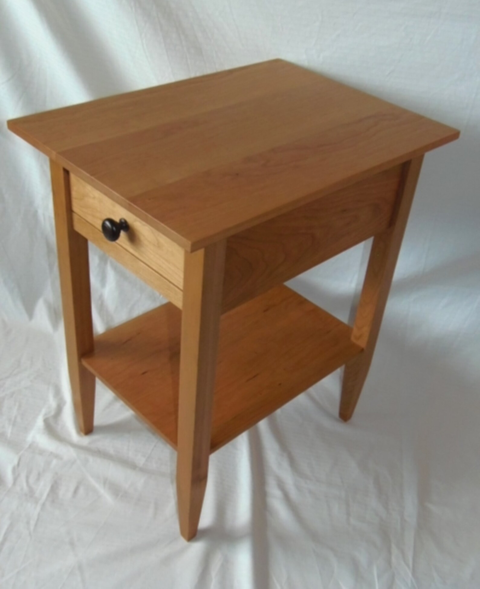 Shaker Inspired Solid Cherry End Table With Drawer and Shelf - Etsy