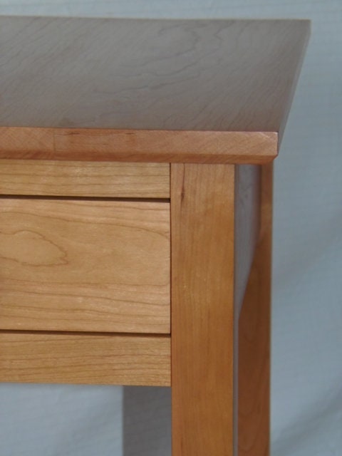 TWO Shaker Inspired Solid Cherry End Table With Drawer and Shelf - Etsy