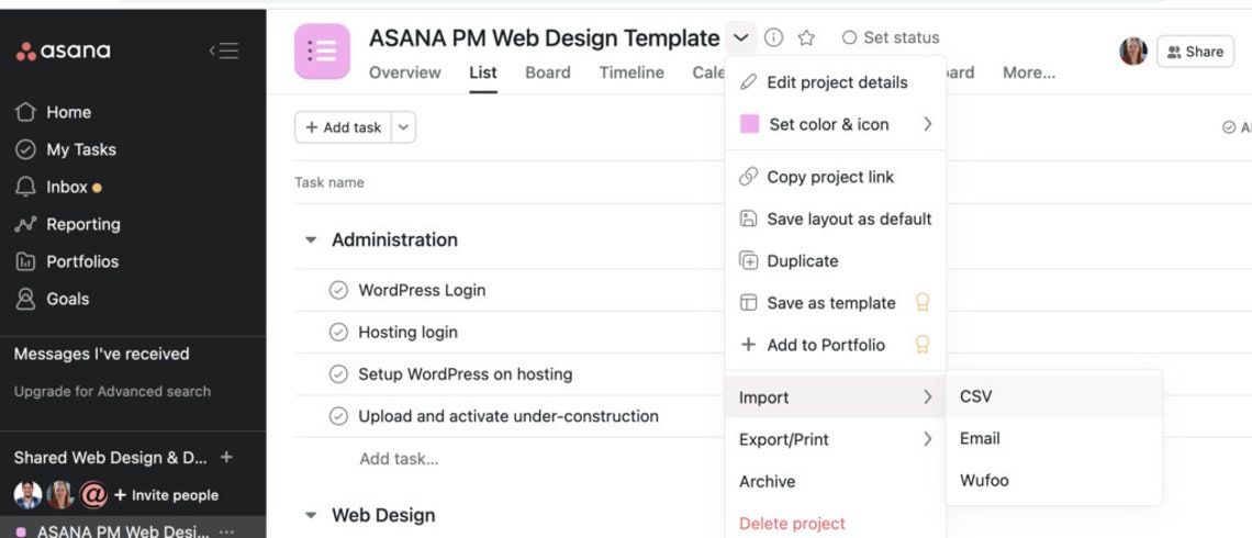 Corporate Website Project Management ASANA Template - Etsy
