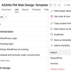 Corporate Website Project Management ASANA Template - Etsy