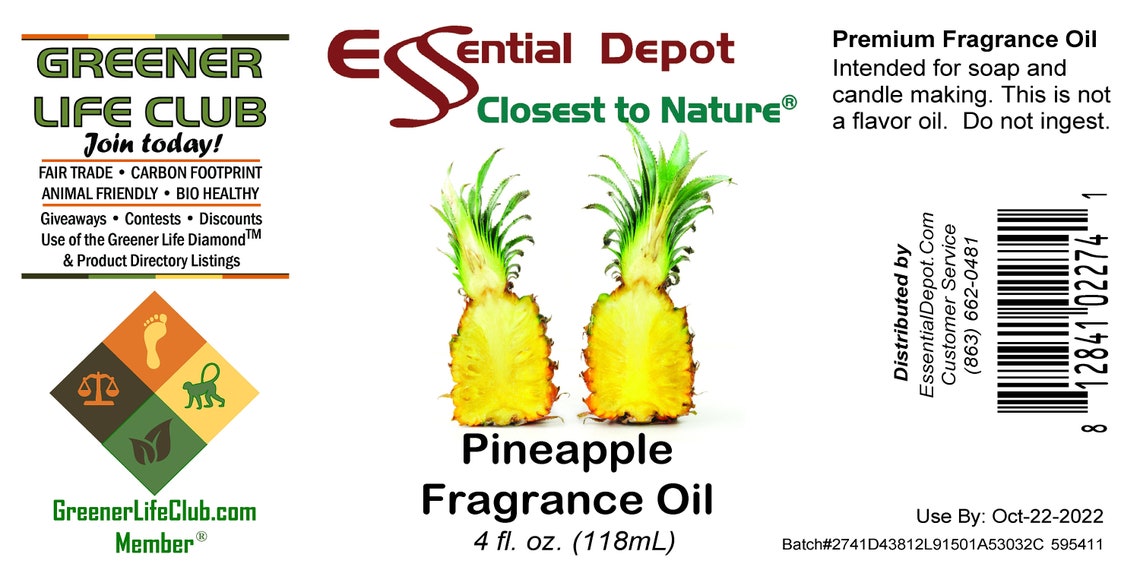 Pineapple Fragrance Oil 4 Oz. - Etsy