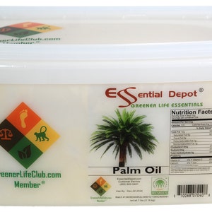 Palm Oil - RSPO Certified - Sustainable - Food Safe - 7 Lb - Greener ...