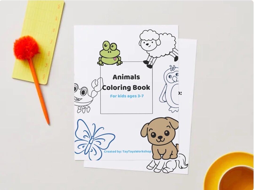Interactive Childrens Coloring Book | 11 Printable Pages With Fun ...