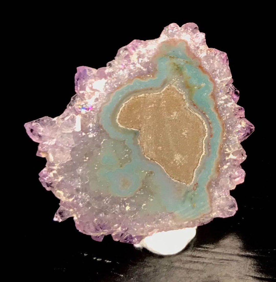 Amethyst Stalactite Spire Slice - Etsy