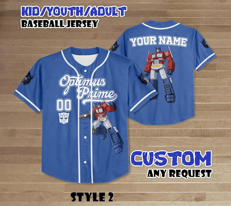 Custom Transformers Optimus Prime Baseball Jersey, Autobots Fan Gift - Etsy