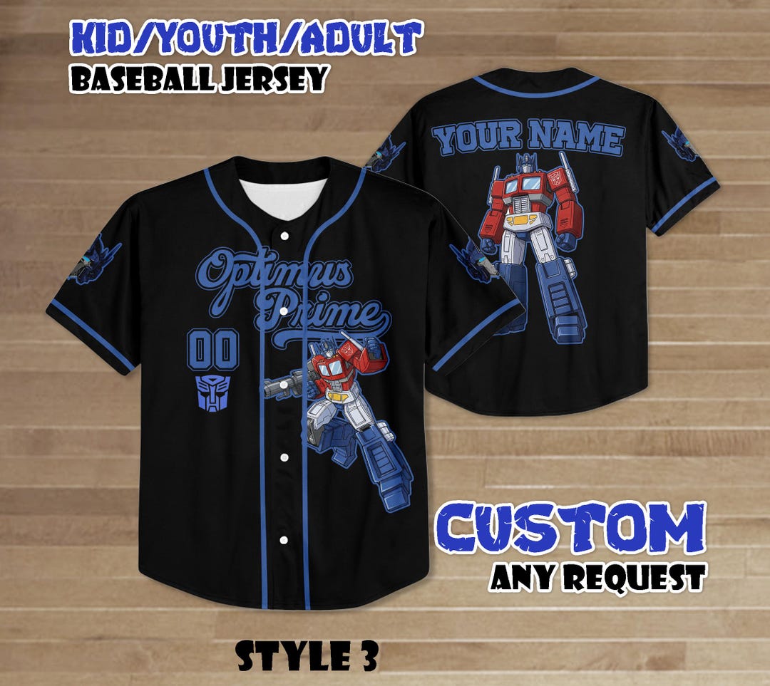 Custom Transformers Optimus Prime Baseball Jersey, Autobots Fan Gift - Etsy
