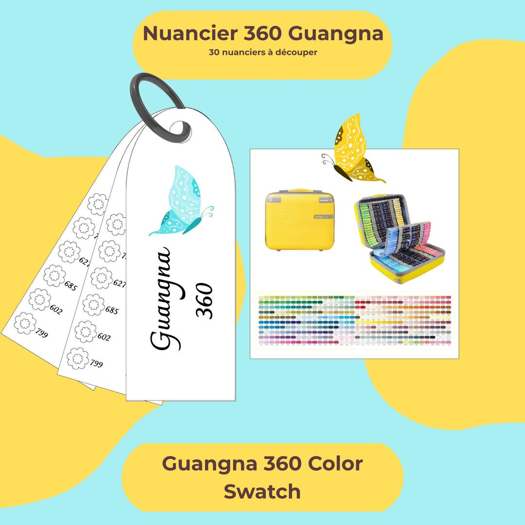 Guangna 360 Color Swatch – A4 PDF – Printable – Instant Download - Etsy