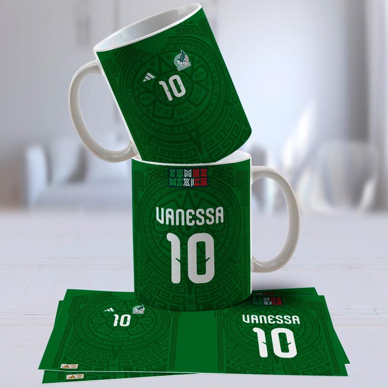 Taza Y Polera Mexican National Team, Football Mexico 2026, Sublimated ...