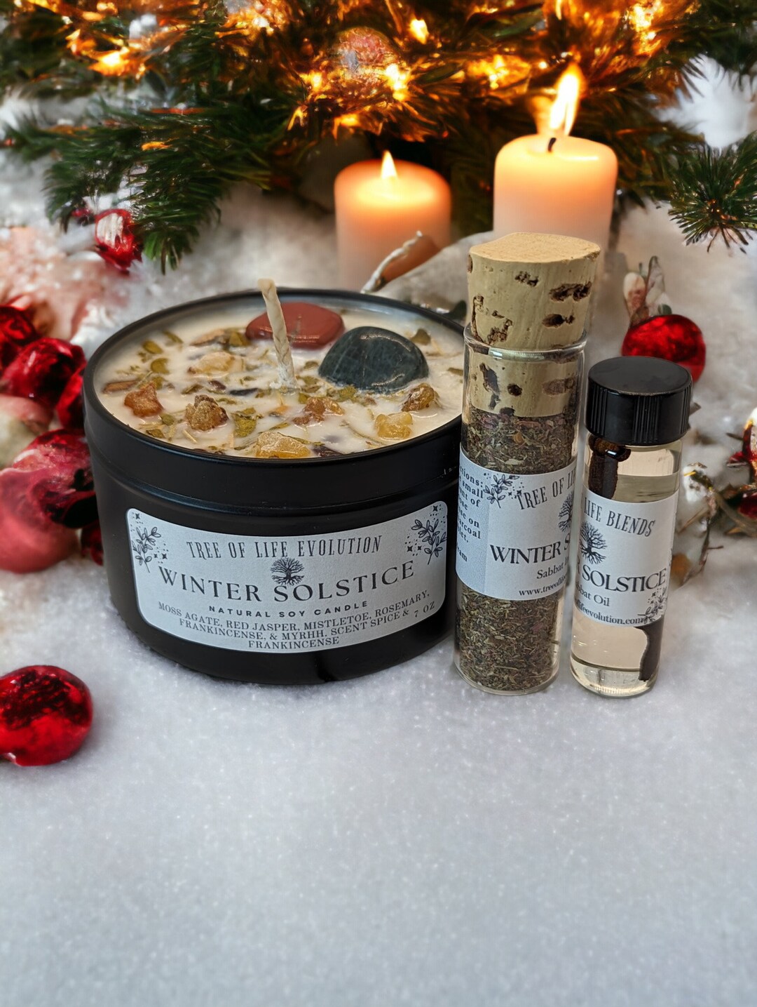 Winter Solstice Sabbat Kit | Yule Sabbat Candle Kit - Etsy