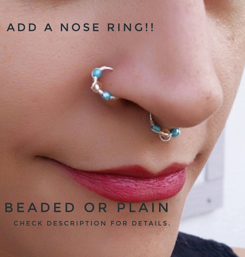 Clip on Septum Rings 10mm Septum Silver Septum Ring No | Etsy