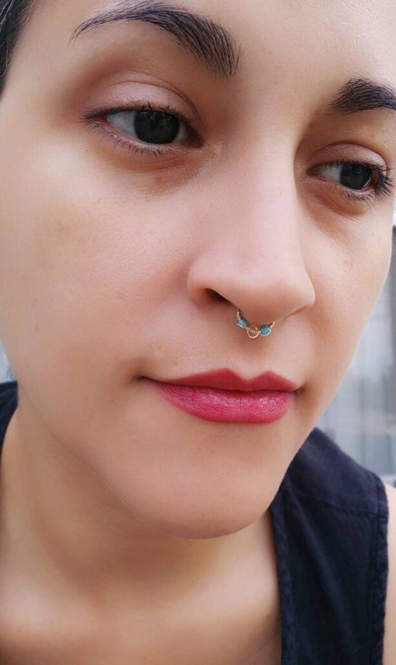 Clip on Septum Rings 10mm Septum Silver Septum Ring No | Etsy