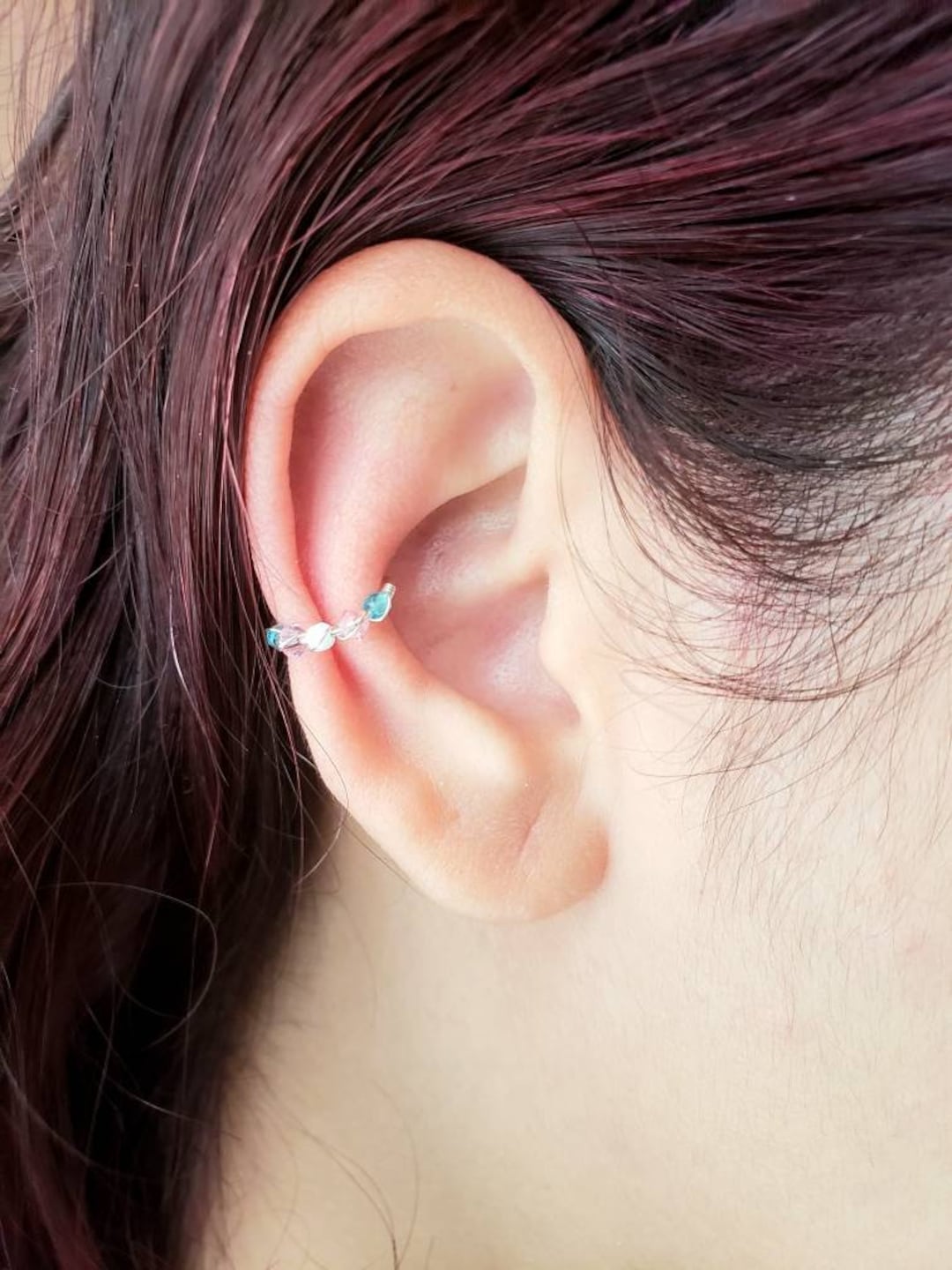 Transgender Pride Ear Cuff - Trans Pride Jewelry - Hoop Ear Cuff - Gay ...