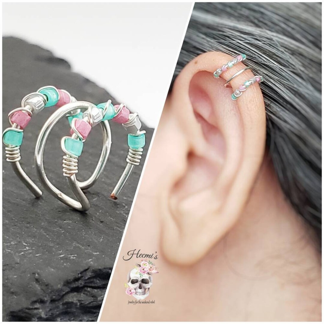 Faux Triple Helix - Fake Piercing Jewelry - Body Jewelry - Colors to ...