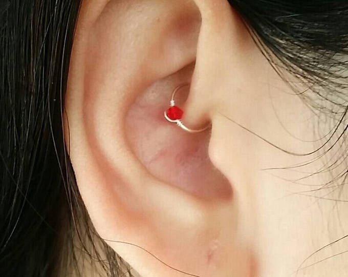 Fake Heart Helix Ring-fake Piercing-gold, Silver, Rose Gold. - Etsy