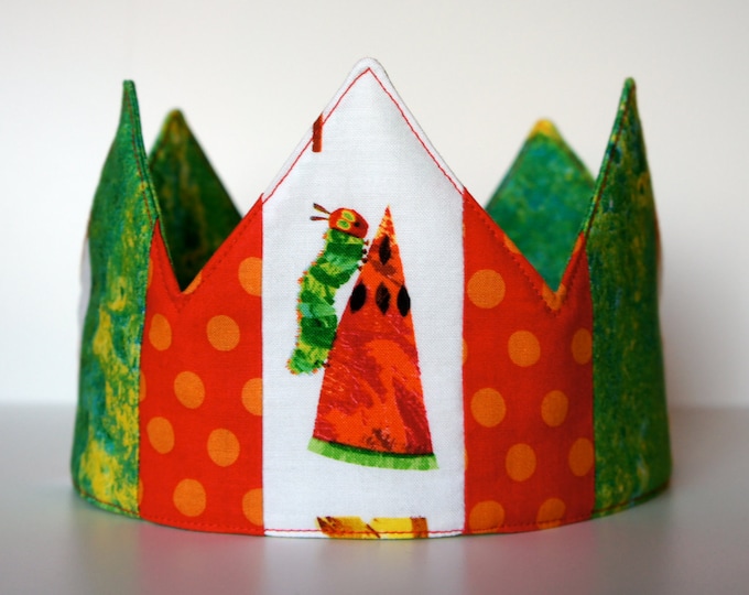 Very Hungry Caterpillar Birthday Crown - Made-to-order - Adjustable ...