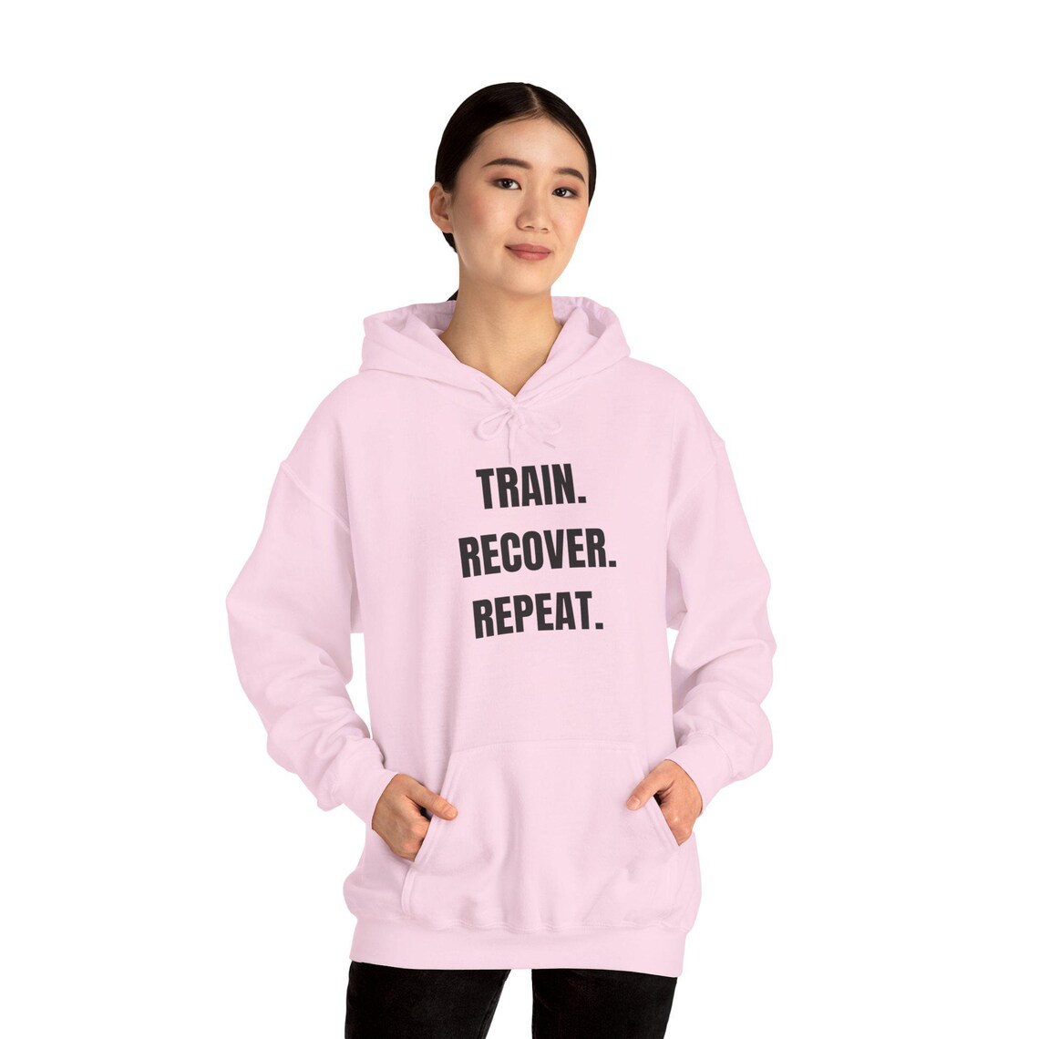 Train Recover Repeat Hoodie | Motivational Fitness Hoodie, Workout ...