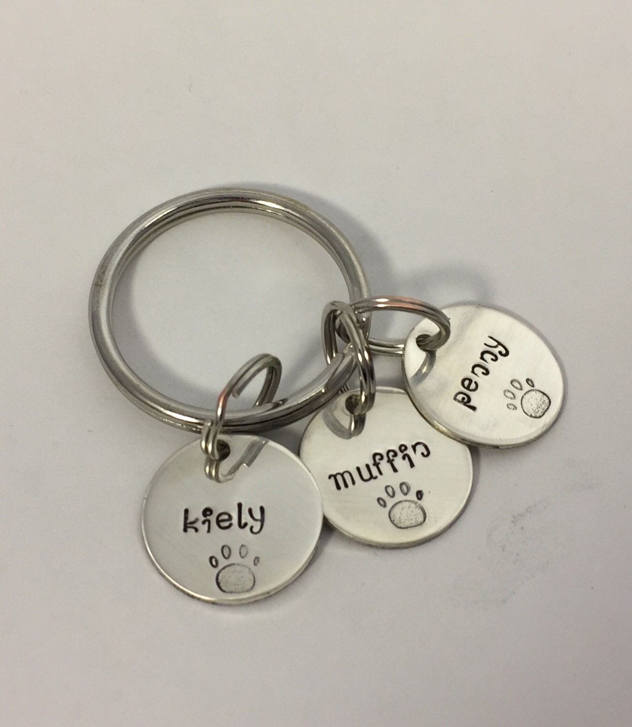 Dog/cat Lover's Keychain Personalized Sterling Silver - Etsy