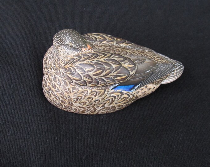 Miniature Sleeping Mallard Duck Decoy by Greg Pususta - Etsy