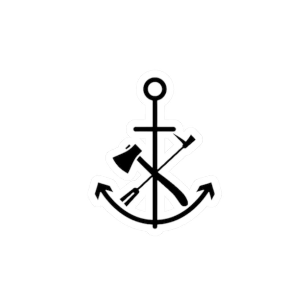 Anchor With Axe and Halligan Sticker | Kiss-cut Sticker - Etsy