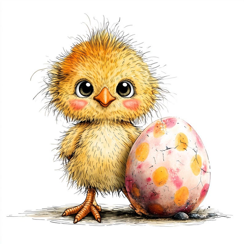 Easter Clipart Bunny Bundle PNG JPG (34), Cute Bunny, Baby Chick & Baby ...
