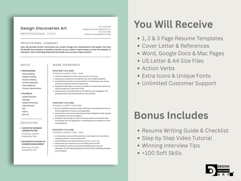 Clean Resume Template 2026 | Minimalist Executive Resume | Google Docs ...