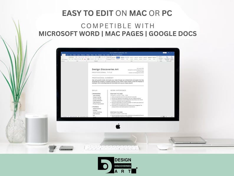 Clean Resume Template 2026 | Minimalist Executive Resume | Google Docs ...