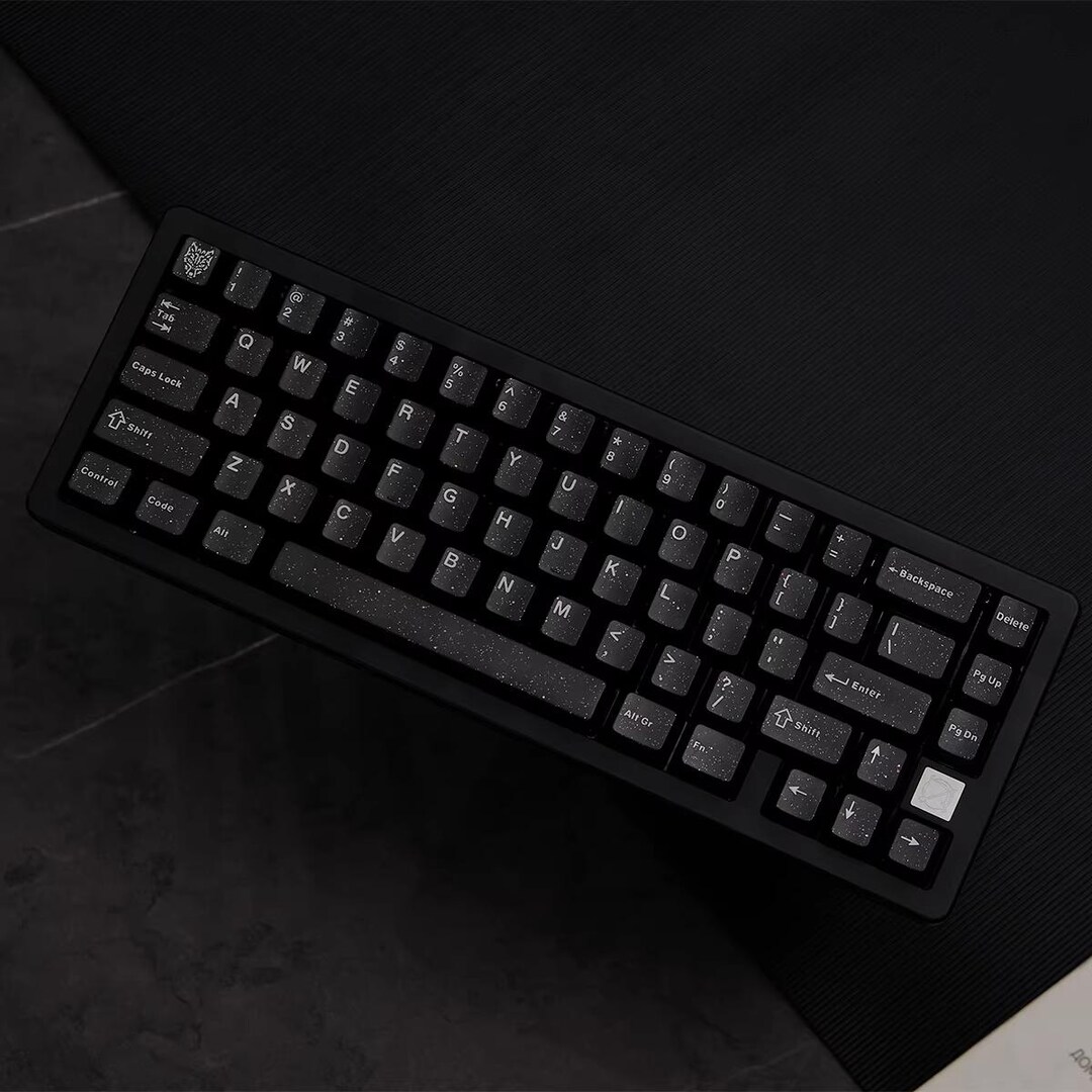 Black Galaxy Themed Cool Keycap Set, Minimalist Mechanical Keyboard ...