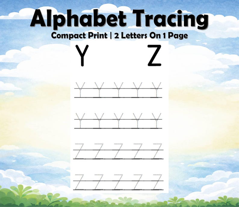 Uppercase Tracing Level 2 – Alphabet A–Z – Preschool Kindergarten – Age ...