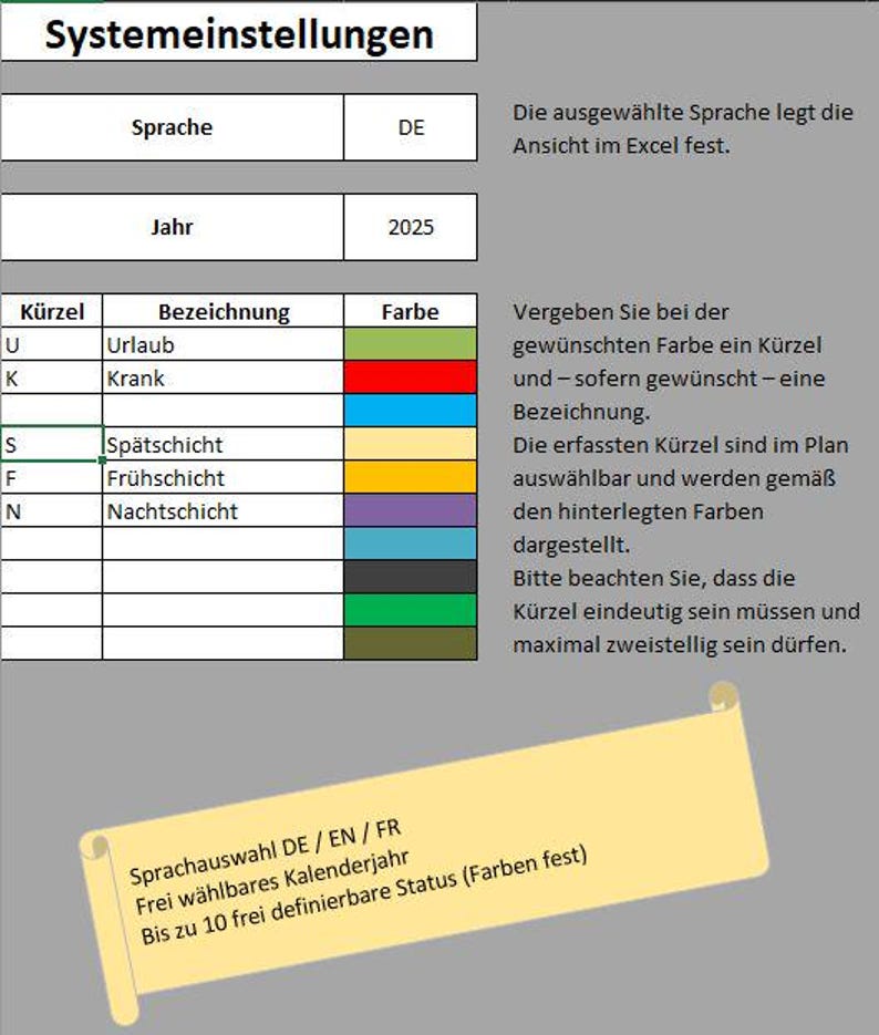 Employee Work Schedule Excel – Annual Staff Planning for Small ...