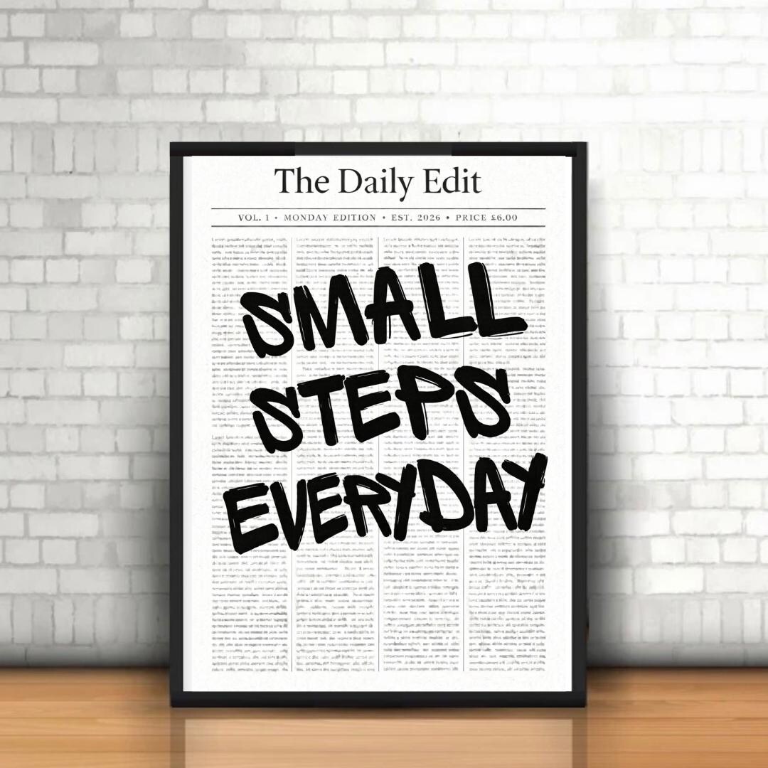 Small Steps Everyday Printable | Motivational Quote | Digital Wall Art ...
