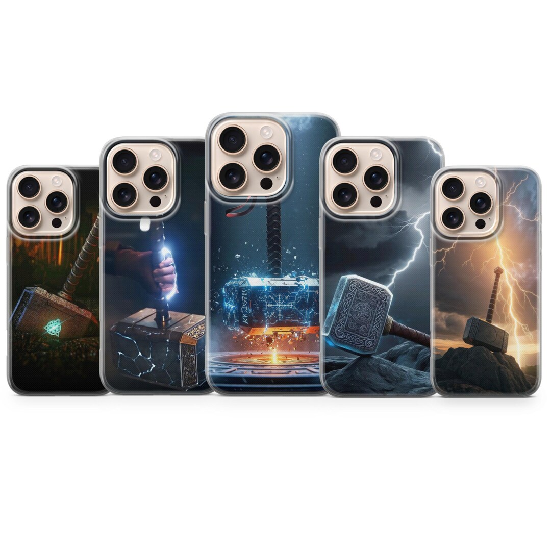 Mjolnir Phone Case, Thor Hammer Mythology Gift Cover for iPhone 17 Pro ...