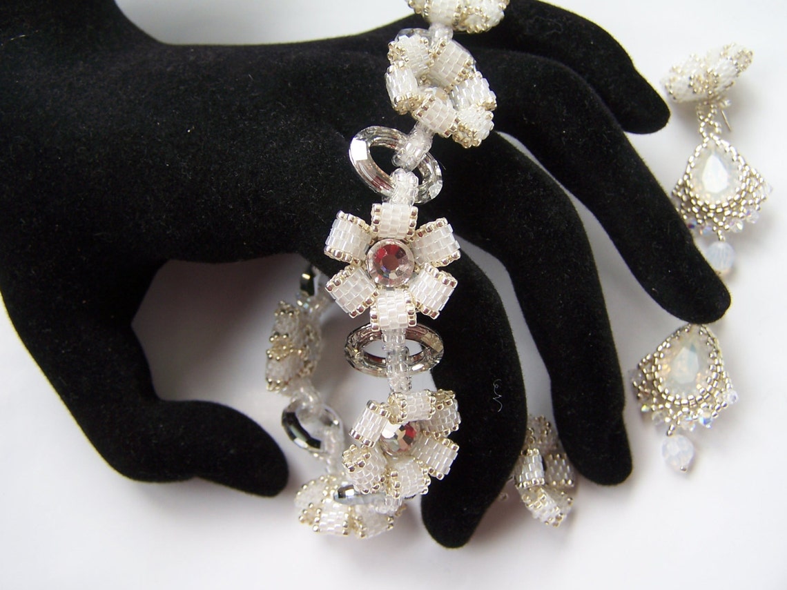 Wedding Jewelry Set. Bridal Jewelry. White Handmade Bridal - Etsy
