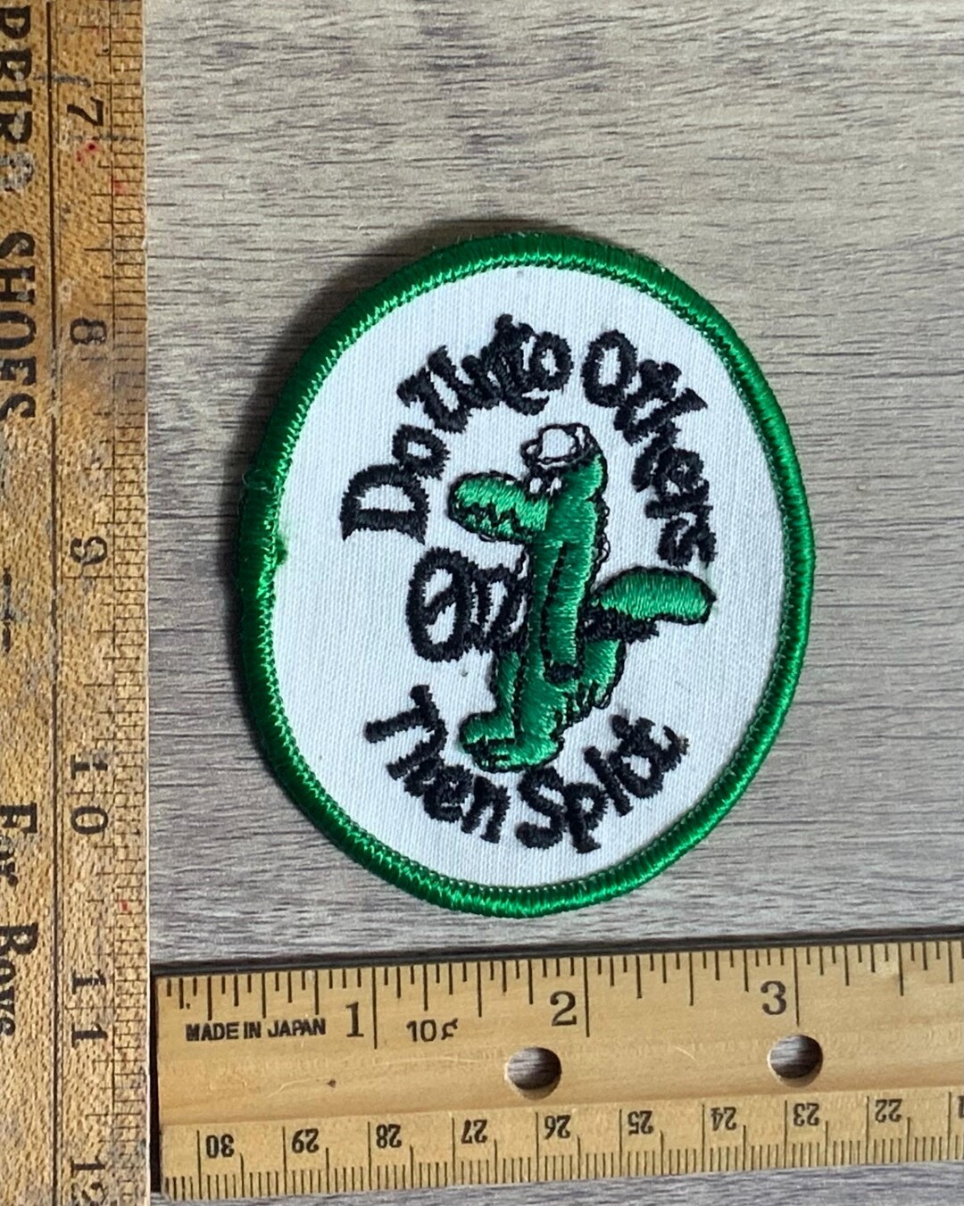 Vintage Applique Patch Destash 1970’s Do Unto Others Then Split - Etsy