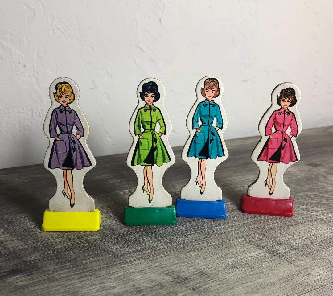 Vintage Mystery Date Board Game Complete Set of 4 Game Pieces 1950s-60s ...