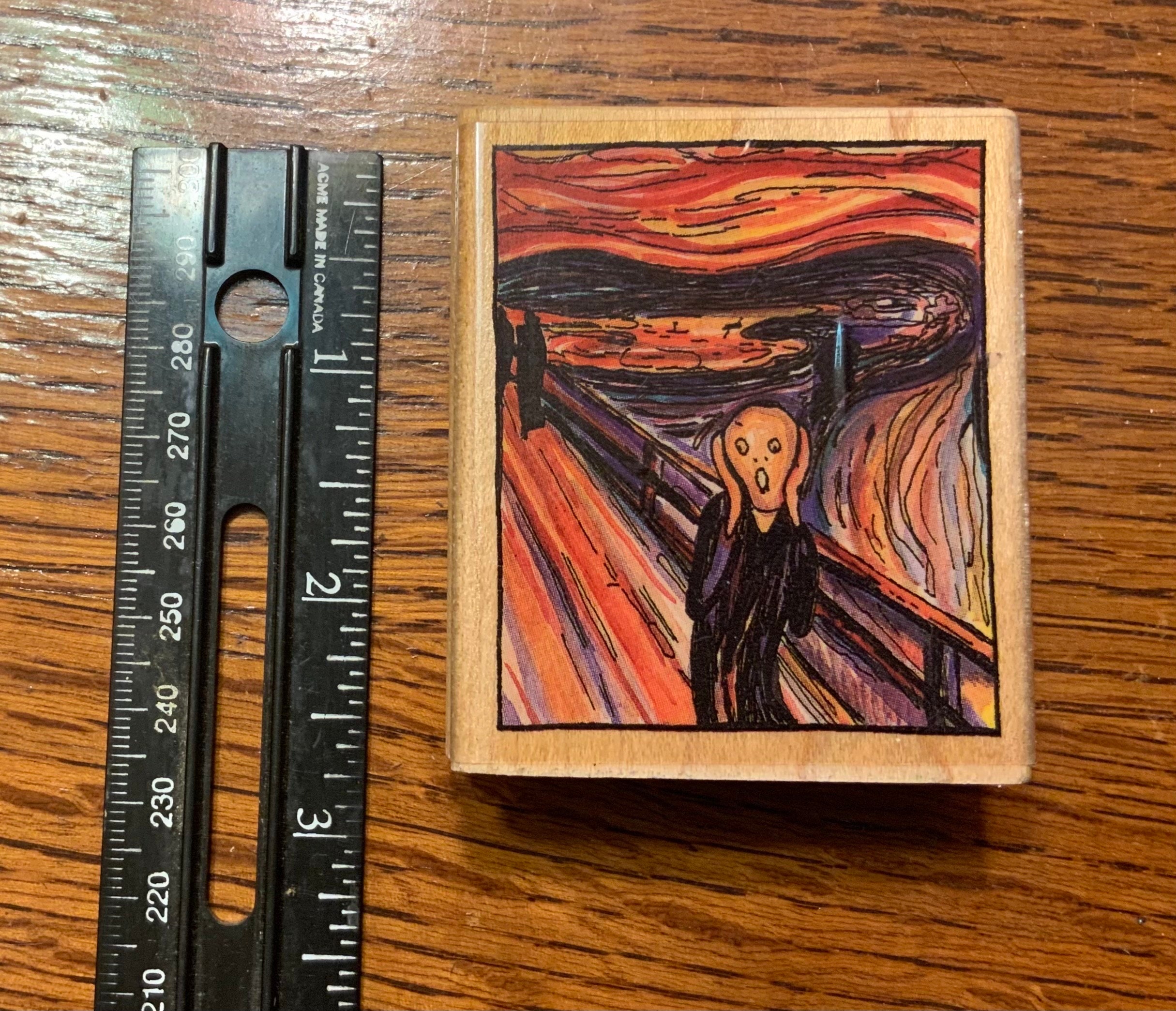 Vintage Edvard Munch the Scream Rubber Stamp, Museum Stamps MS107C Rare ...