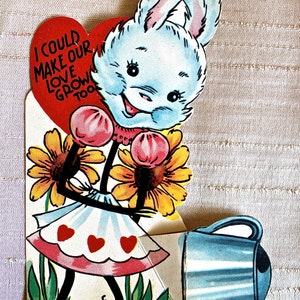 Vintage Rabbit Valentine - Etsy
