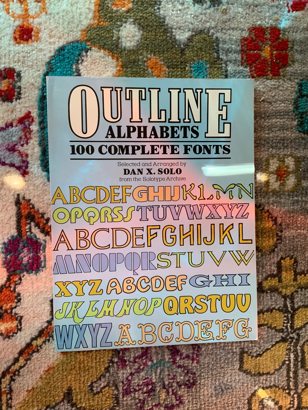 Outline Alphabets, 100 Fonts, Dan X Solo, 1988 Dover Books - Etsy