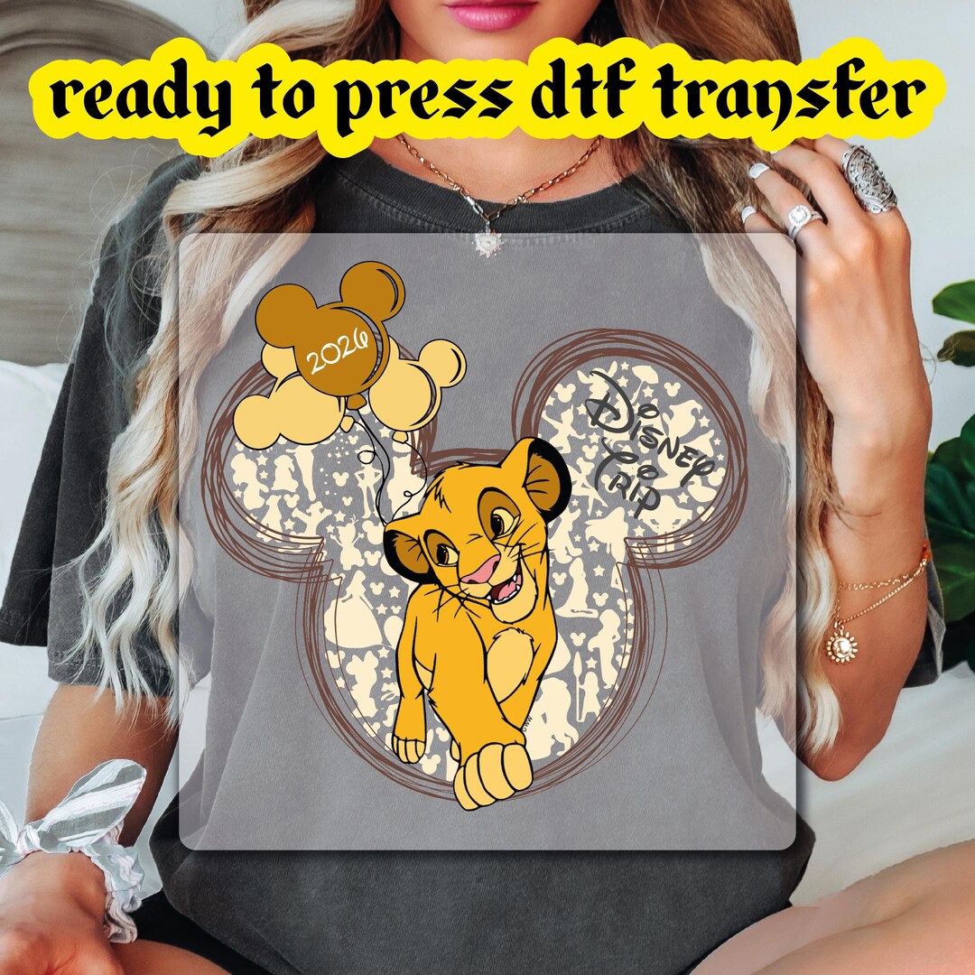 Disney Lion King Simba DTF Transfer, Ready to Press Heat Transfer ...