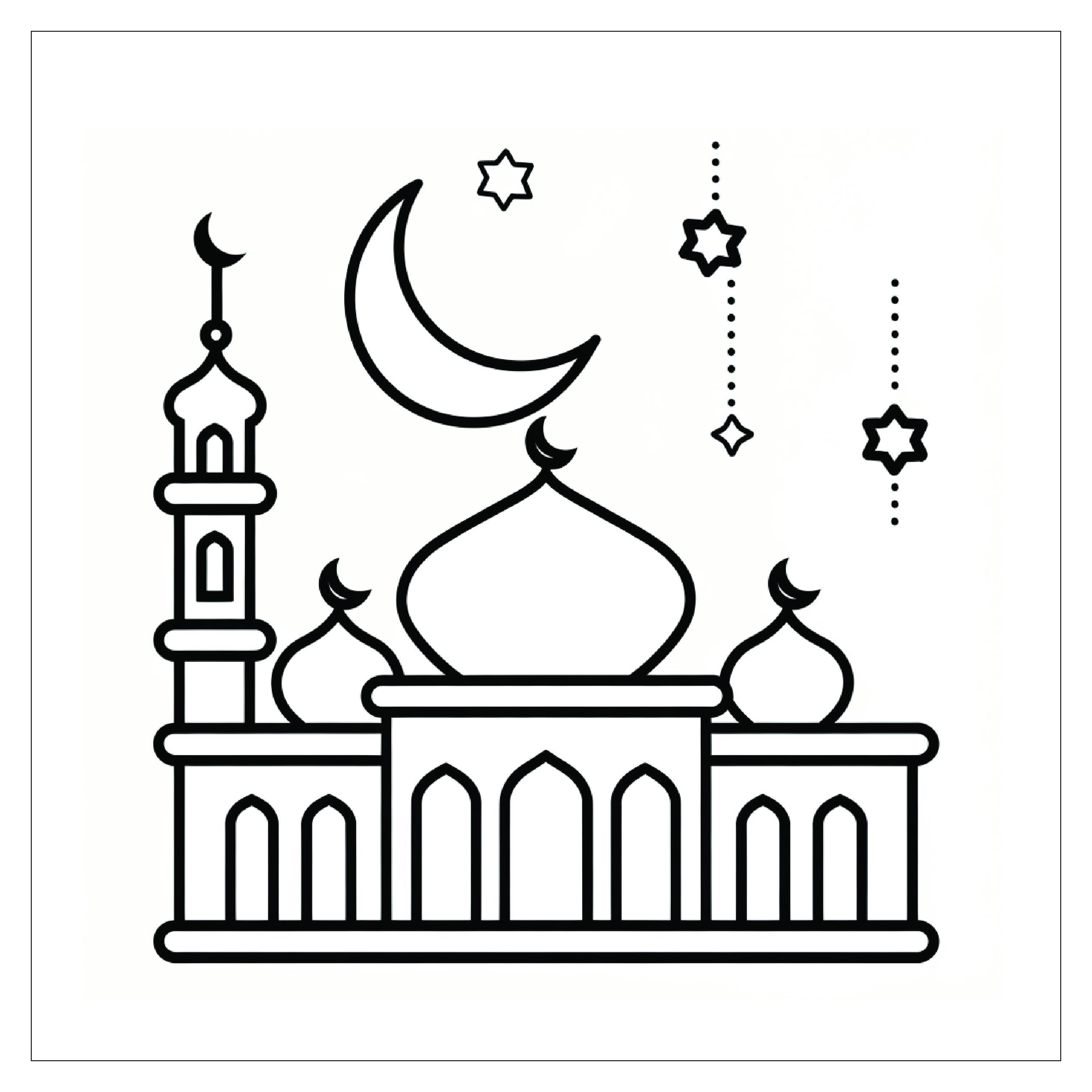 80 Ramadan Coloring Book for Kids, Islamic Coloring Pages, Ramadan ...