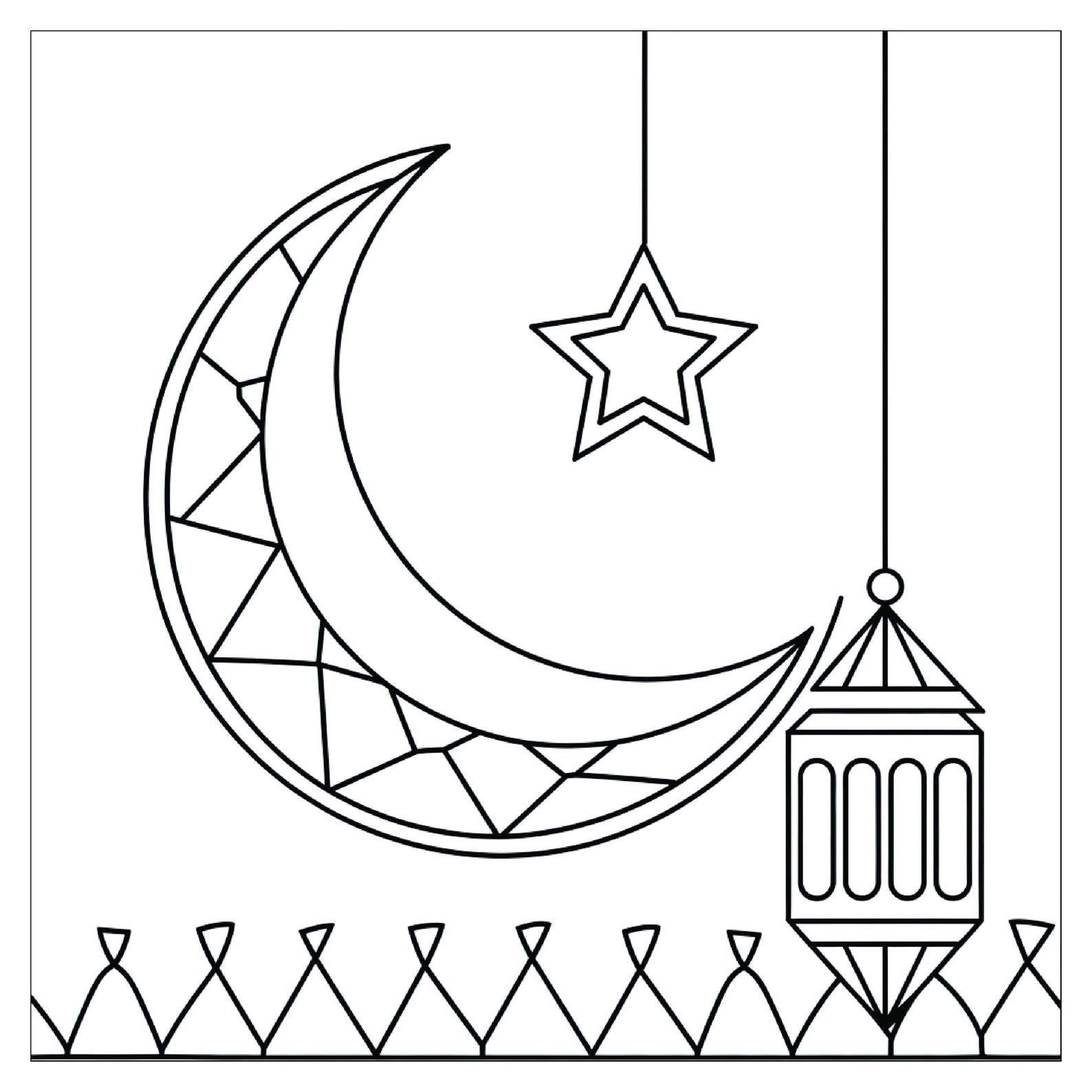 80 Ramadan Coloring Book for Kids, Islamic Coloring Pages, Ramadan ...
