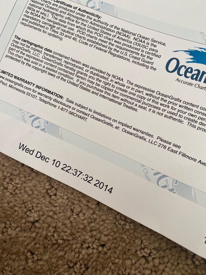 Nautical Chart Charleston Light to Cape Canaveral Florida Navigational ...