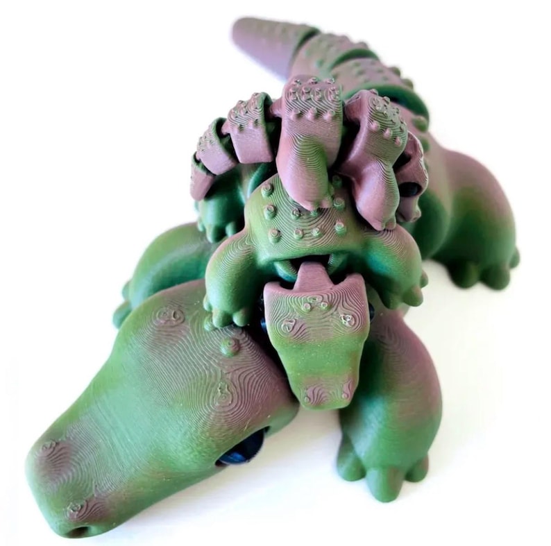 Alligator STL File | Articulated Alligator 3D Print | Flexi Reptile Toy ...
