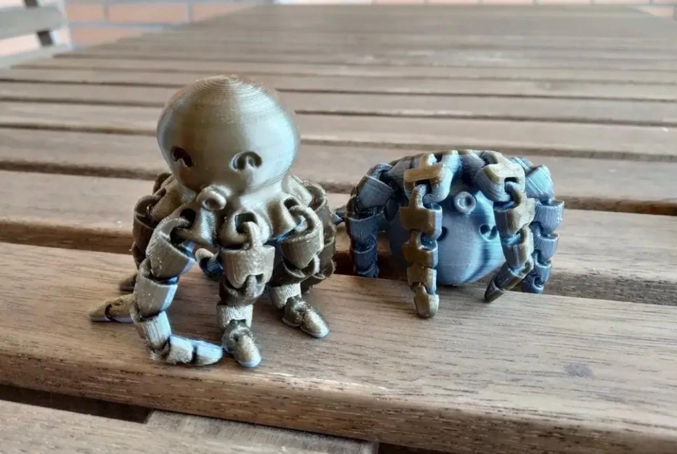 Flexi Octopus STL | Articulated Octopus 3D Print File | Cute Fidget Toy ...