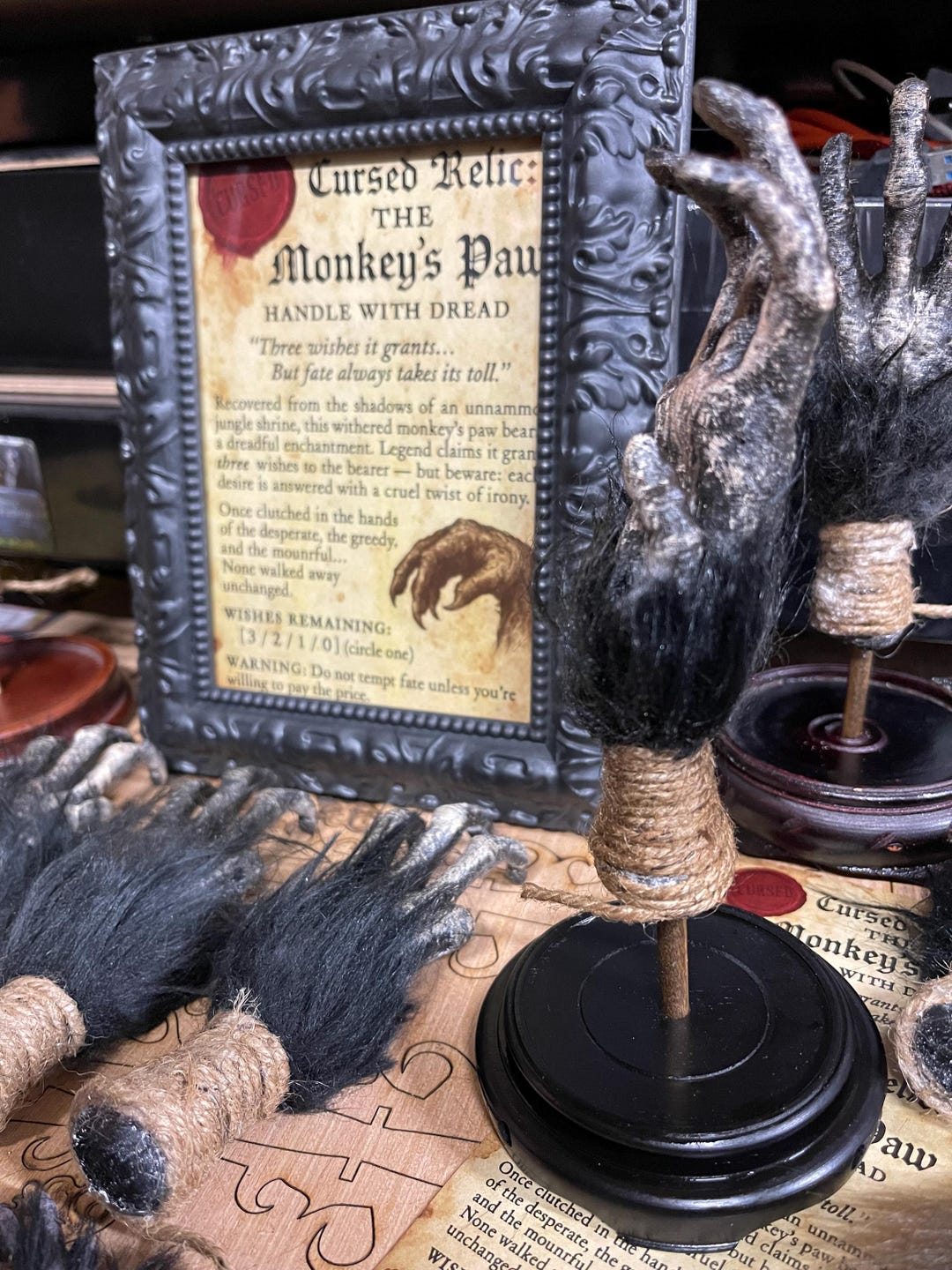 Cursed Monkey Paw for Curiosity Cabinet - Etsy