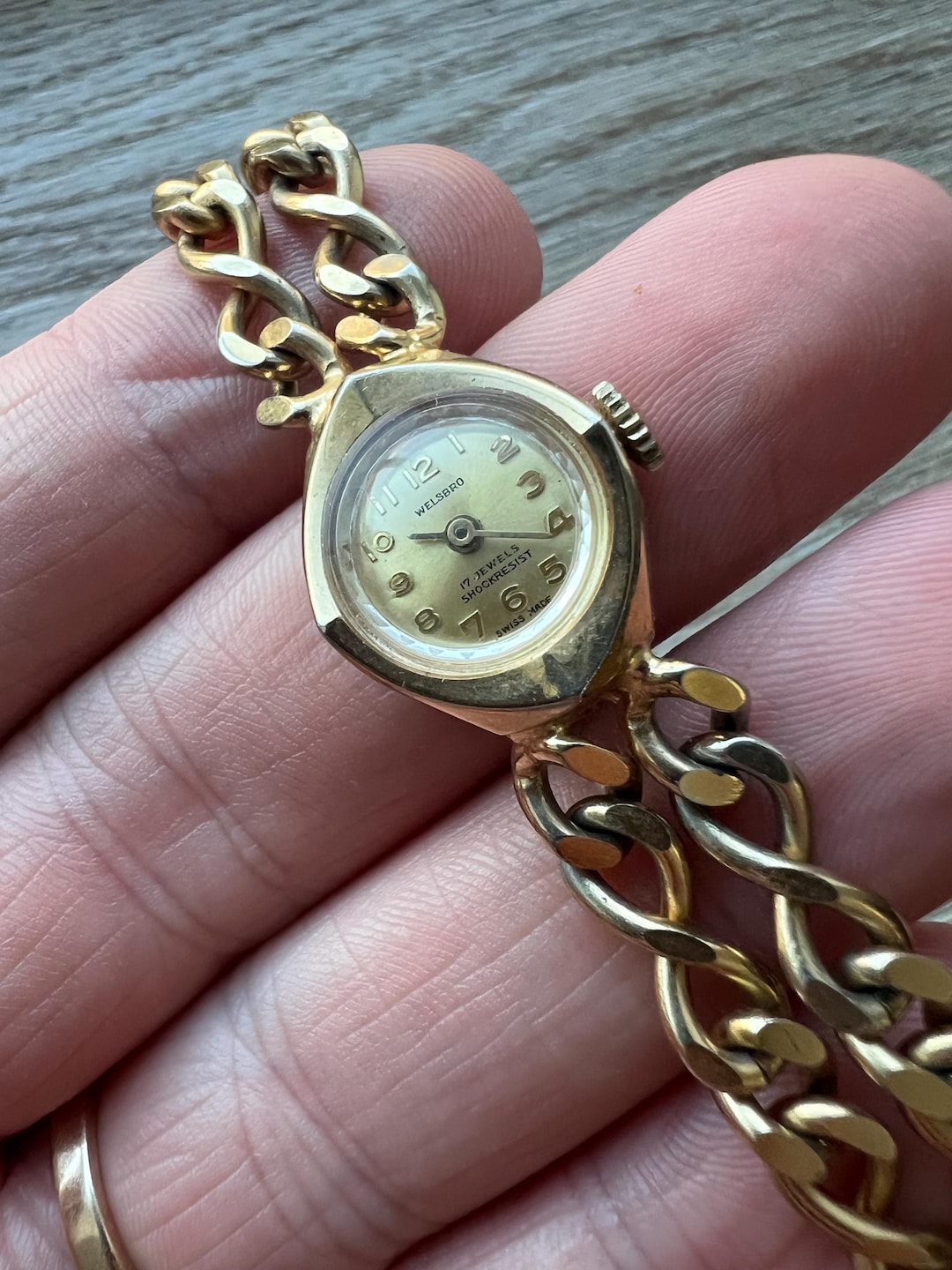Vintage Chain Ladies Windup Watch Wellsbro Swiss Made Works! - Etsy