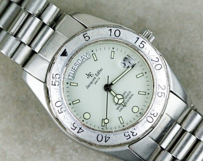 Vintage Jacques Edho Swiss Quartz Watch With Mint Green Dial and Metal ...