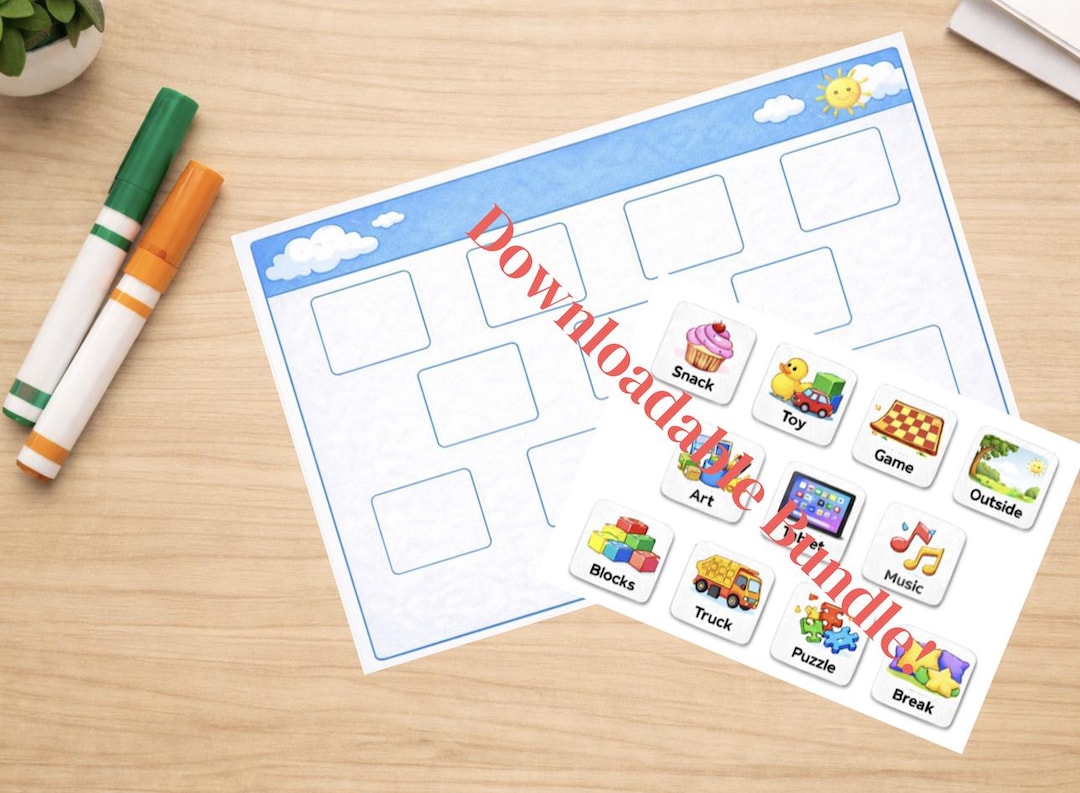 Visual Choice Board for Autism & Preschool | Choice Board With Picture ...